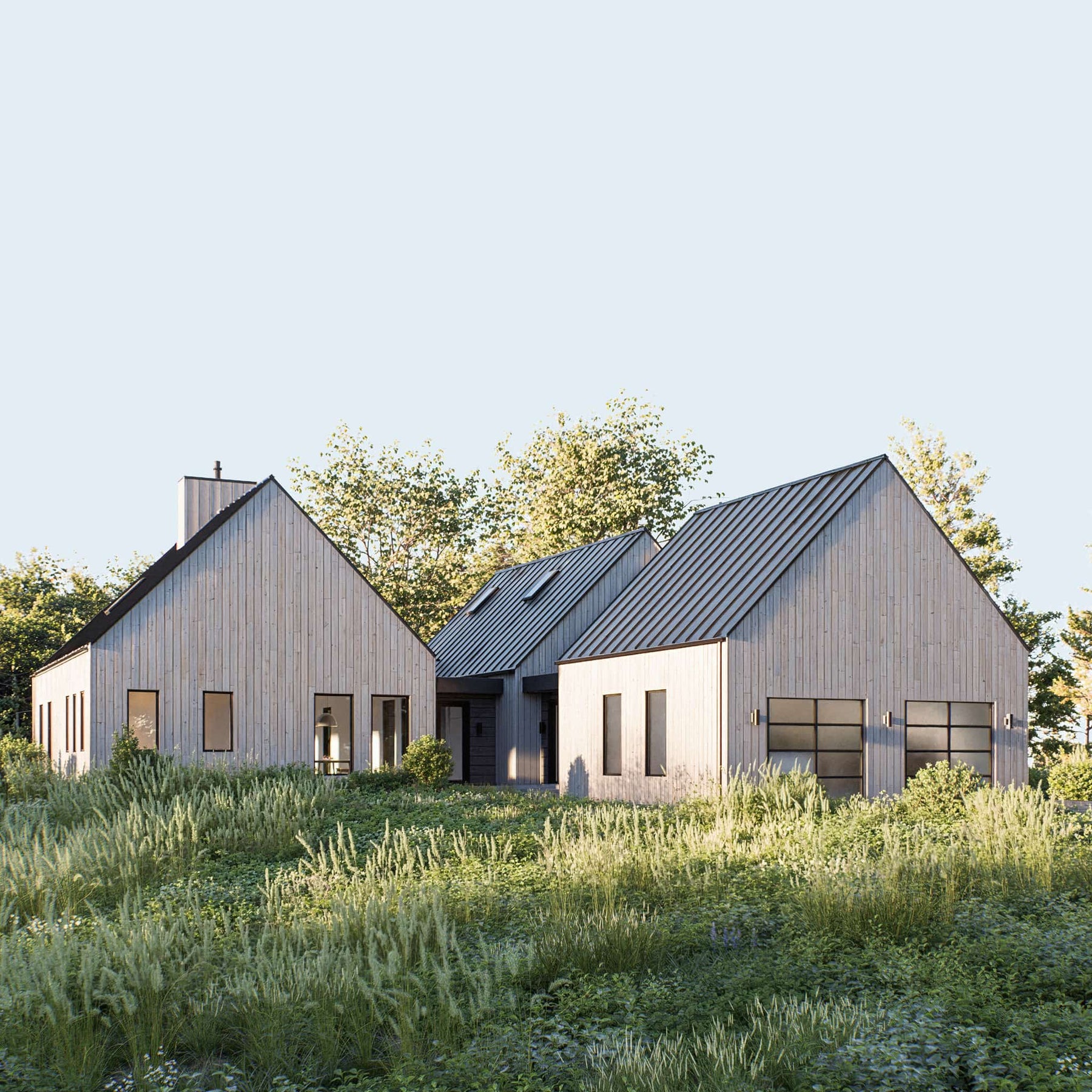 Three Gables Cottage House Plan