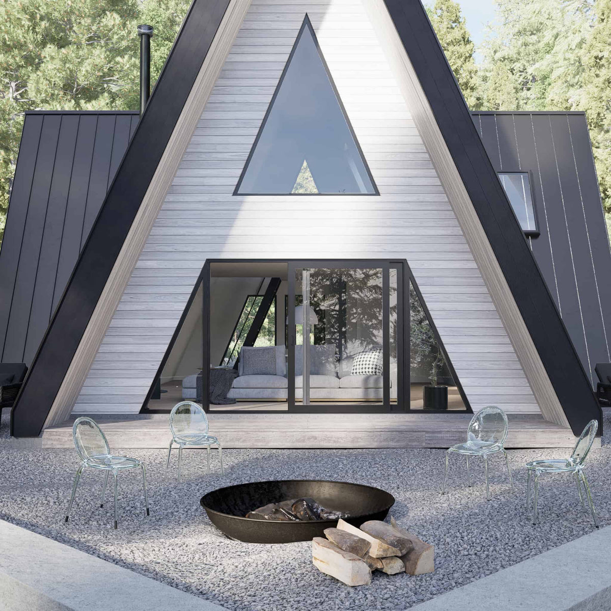 Luxury A Frame Cabin Plan