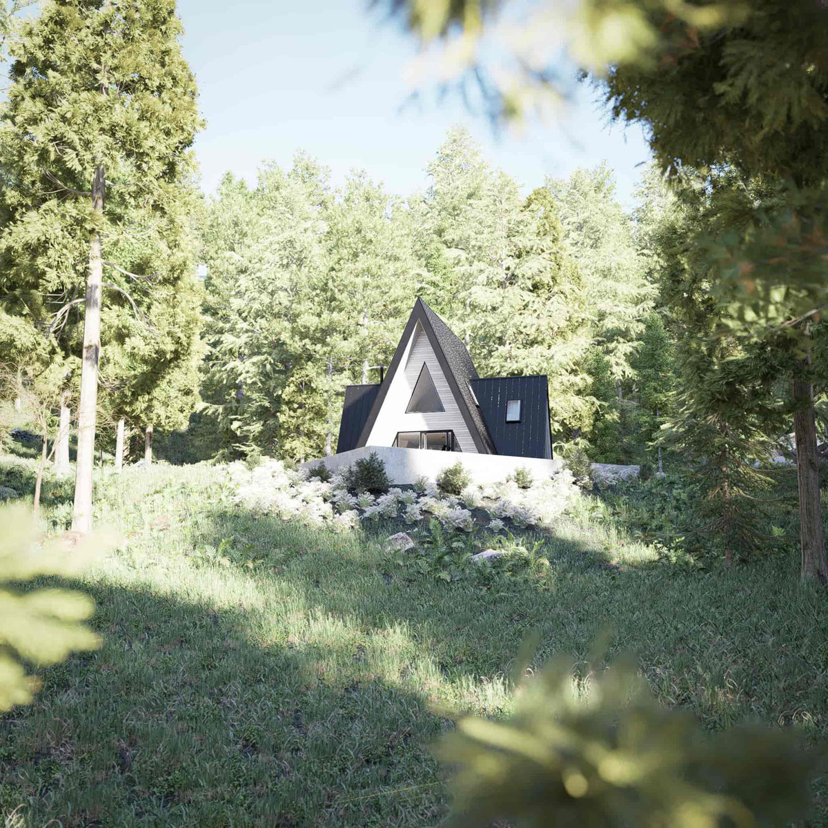 Luxury A Frame Cabin Plan